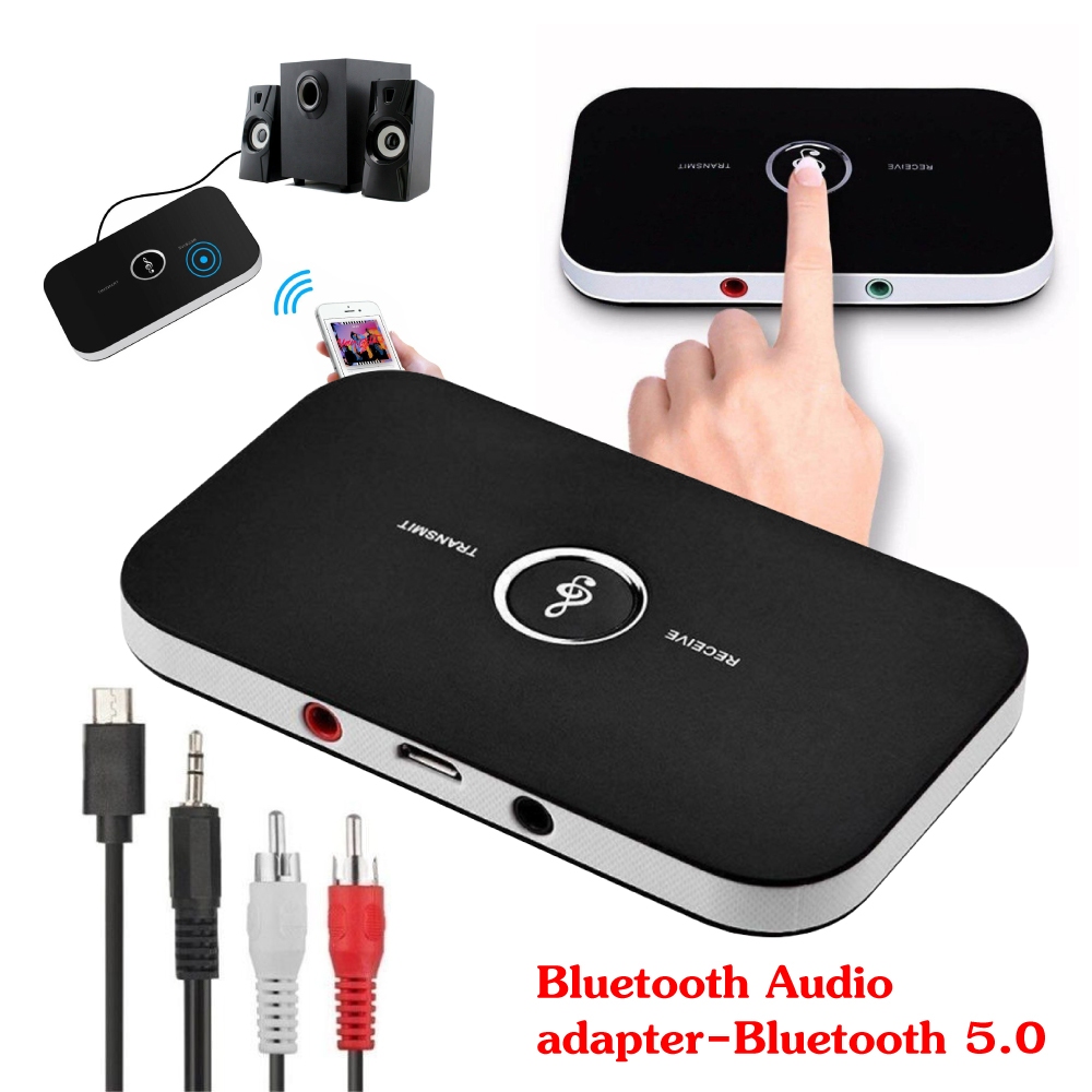 Wireless Bluetooth Boombox v 5.0 EDR 3.5 มม. AUX Audio Receiver Stereo ...