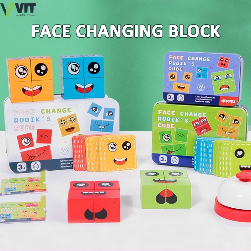 Expression Puzzle Building Block ของเล่นเสริมพัฒนาการ ฝึกสมาธิ ฝึกการ ...