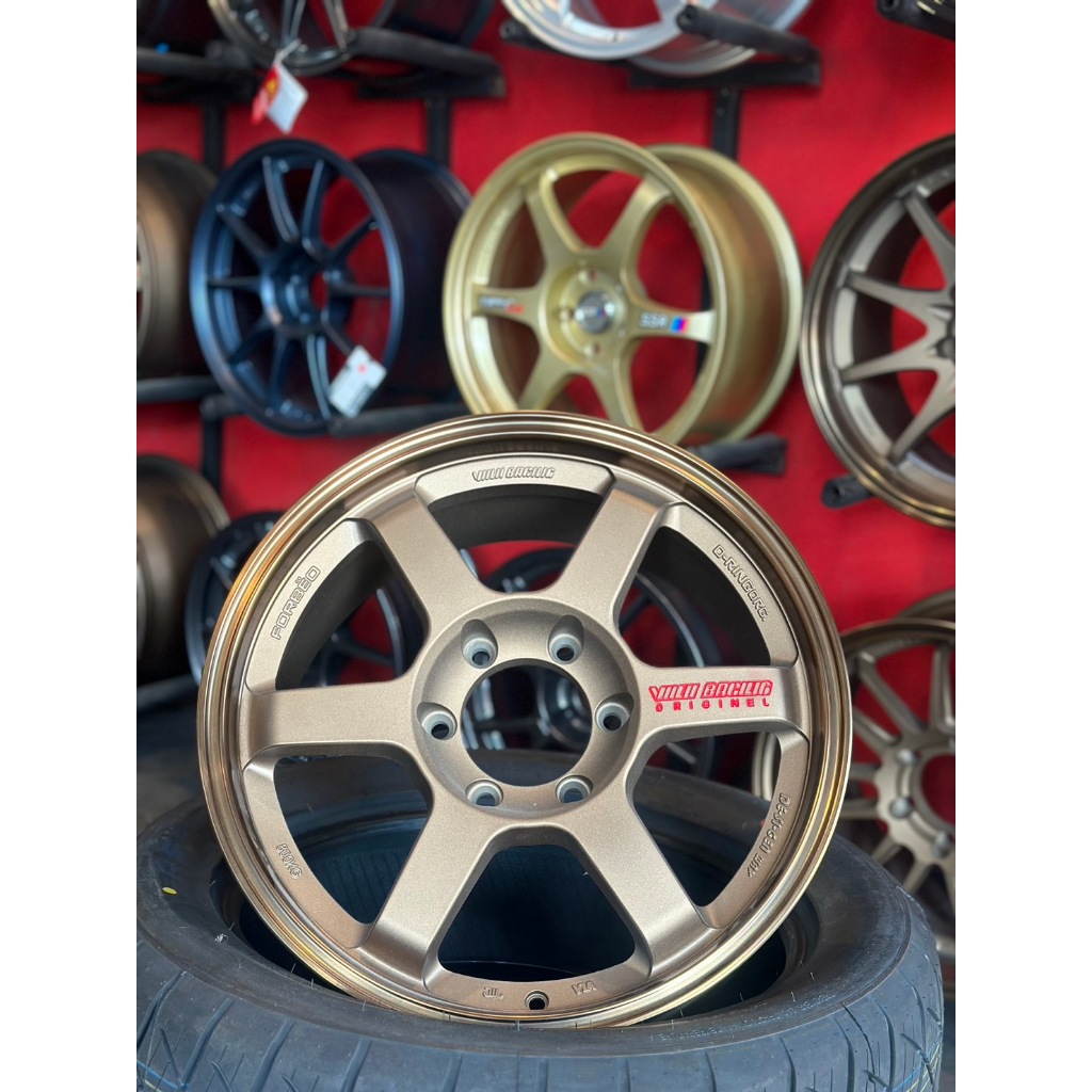 ล้อTE37 ขอบ 18 งาน KAYS น้ำตาลหยอดแดง 6 รู กว้าง 8 นิ้ว | Shopee Thailand