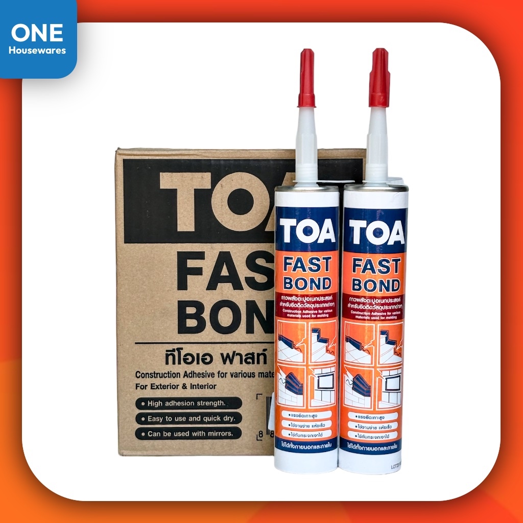 [ยกกล่อง] TOA FAST BOND กาวพลังตะปู กาวตะปู TOA ของแท้ - 12 หลอด ...