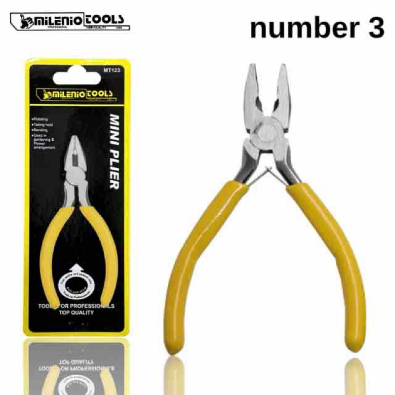 Milenio tools mini plier คีมด้ามเหลือง มี 5 แบบ | Shopee Thailand
