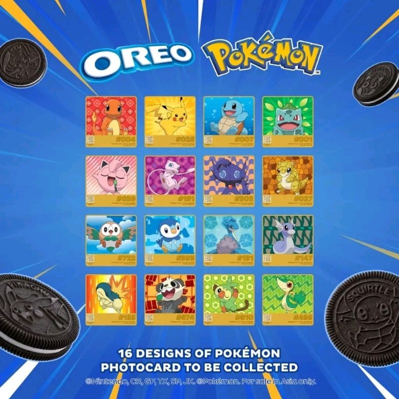 OREO x Pokémon การ์ดโปเก มอน โอริโอ้ 16 แบบ | Shopee Thailand
