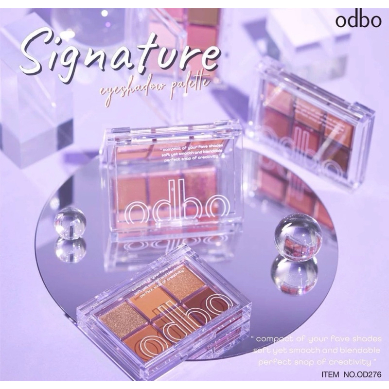 OD276 ODBO SIGNATURE EYESHADOW PALETTE โอดีบีโอ ซิกเนเจอร์ อายแชโดว์ พาเลท 6 สี | Shopee Thailand
