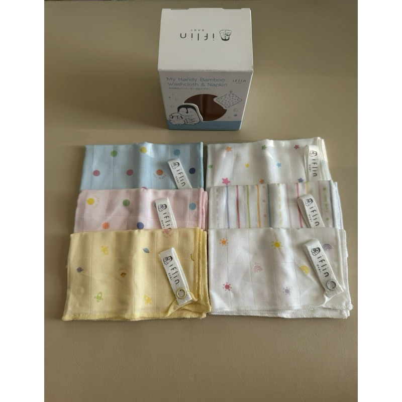 [ของใหม่ แบ่งขาย] Iflin ผ้าเช็ดปาก ผ้าอาบน้ำและผ้าอเนกประสงค์ใยไผ่ ...