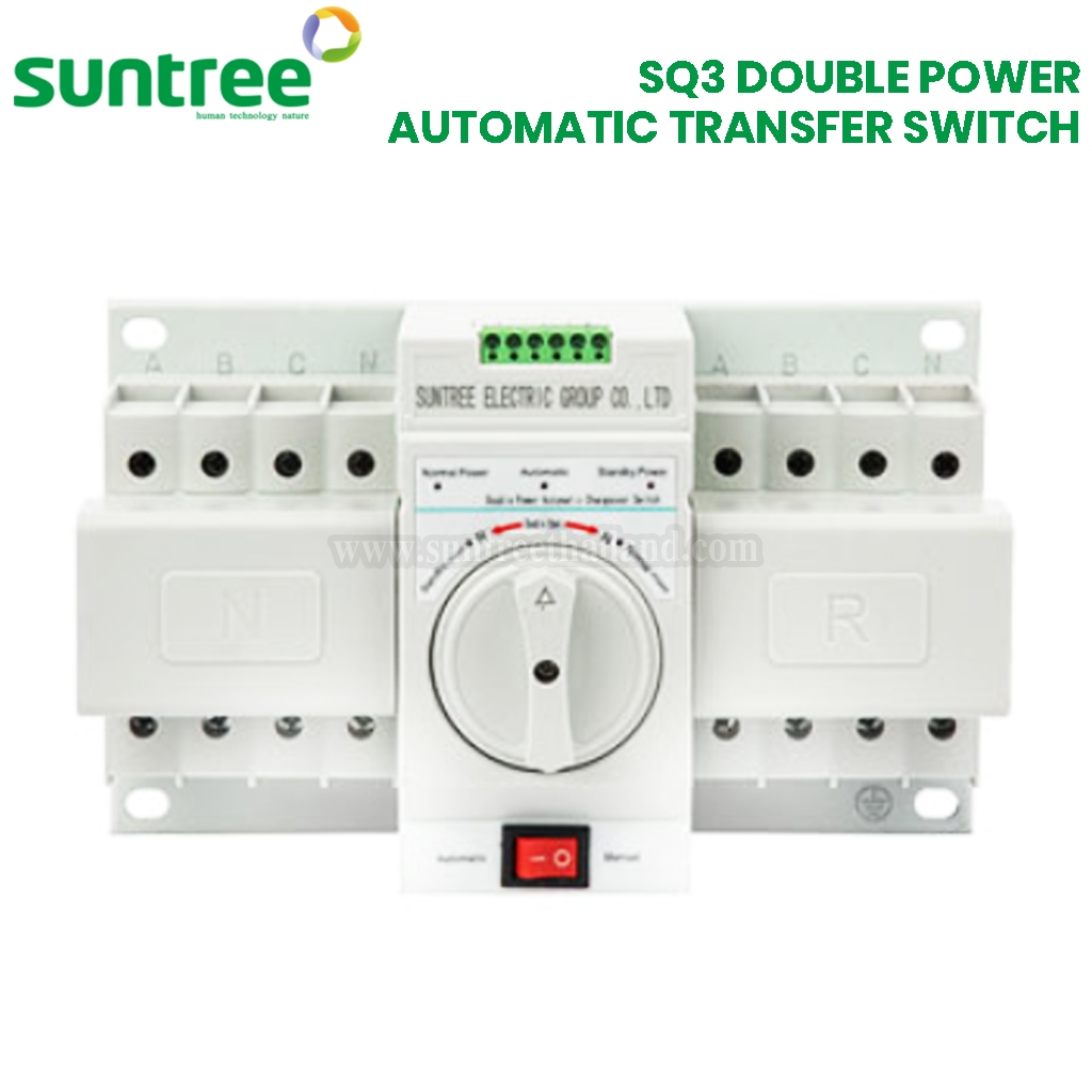 Suntree SQ3 Double Power Automatic Transfer Switch 4P 63A 380V SQ3W-63/4P ATS 3 เฟส สวิทช์สลับ ...
