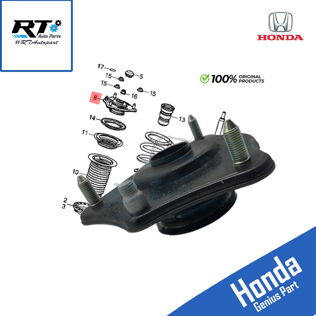 Honda (1ตัว) เบ้าโช้คอัพหน้า Honda CRV Gen5 ปี17-22 แท้ / ลูกปืนเบ้า ...