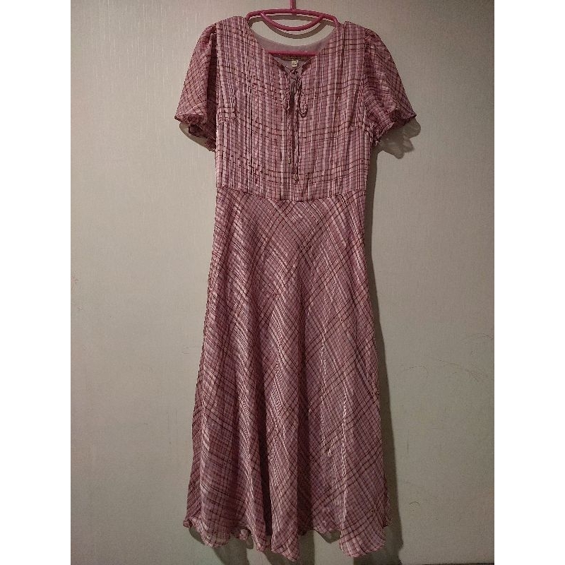 Espada dress สีชมพูหวาน ซิปข้าง | Shopee Thailand