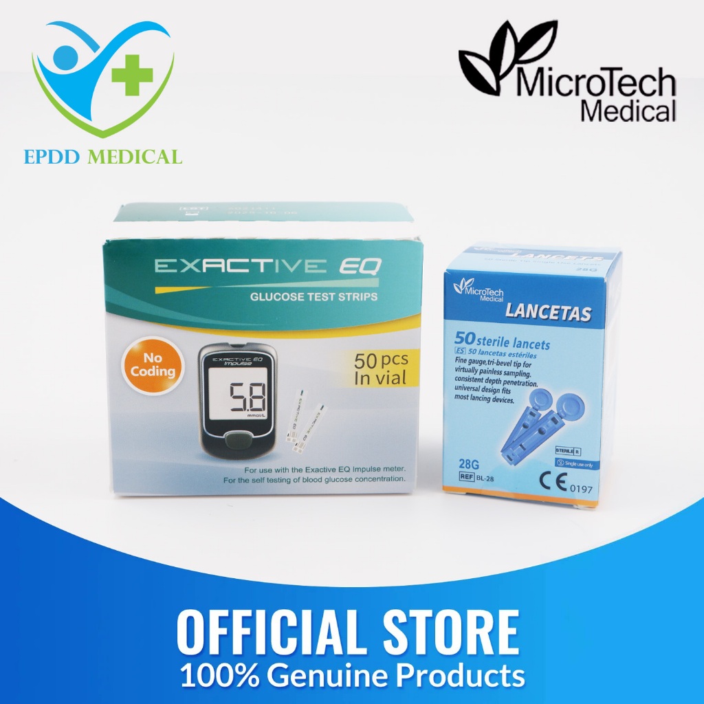 แผ่นตรวจ EXACTIVE EQ Impulse เครื่องวัดน้ำตาลในเลือด ตรวจเบาหวาน ส่วนลดพิเศษ 50 % | Shopee Thailand