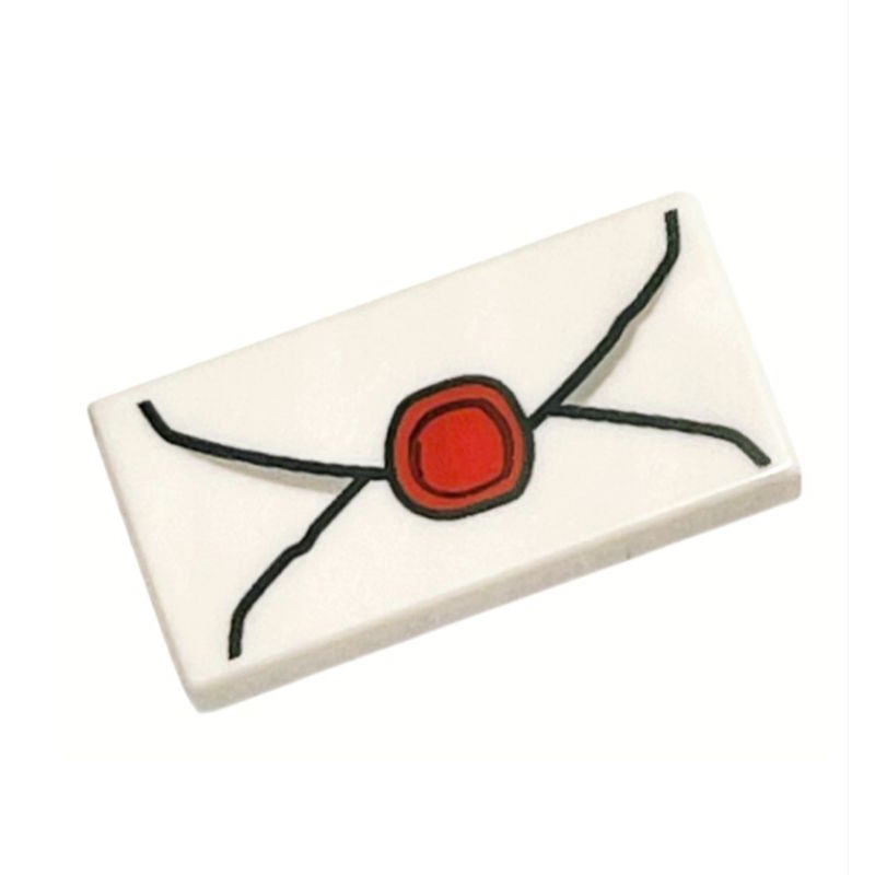 Lego Part - 3069 - Tile 1 x 2 with Groove with Envelope เลโก้ ซองจดหมาย ...
