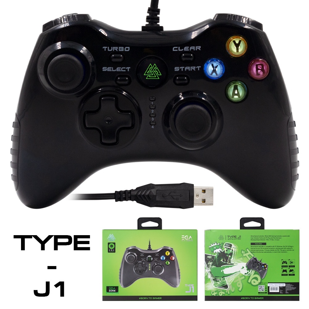 EGA TYPE J1 GAMING CONTROLLER JOY PC/PS3/Android /X-INPUT จอยสติ๊ก จอย ...