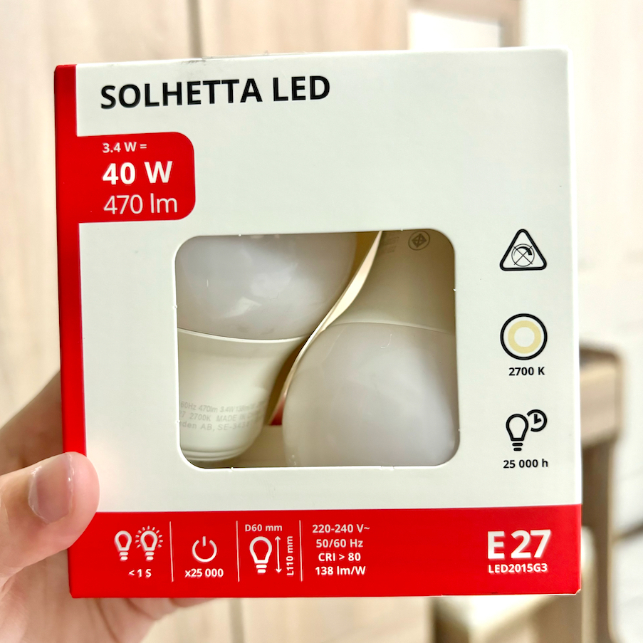 IKEA หลอดไฟ LED warm light , cool light SOLHETTA ซูเฮตต้า | Shopee Thailand