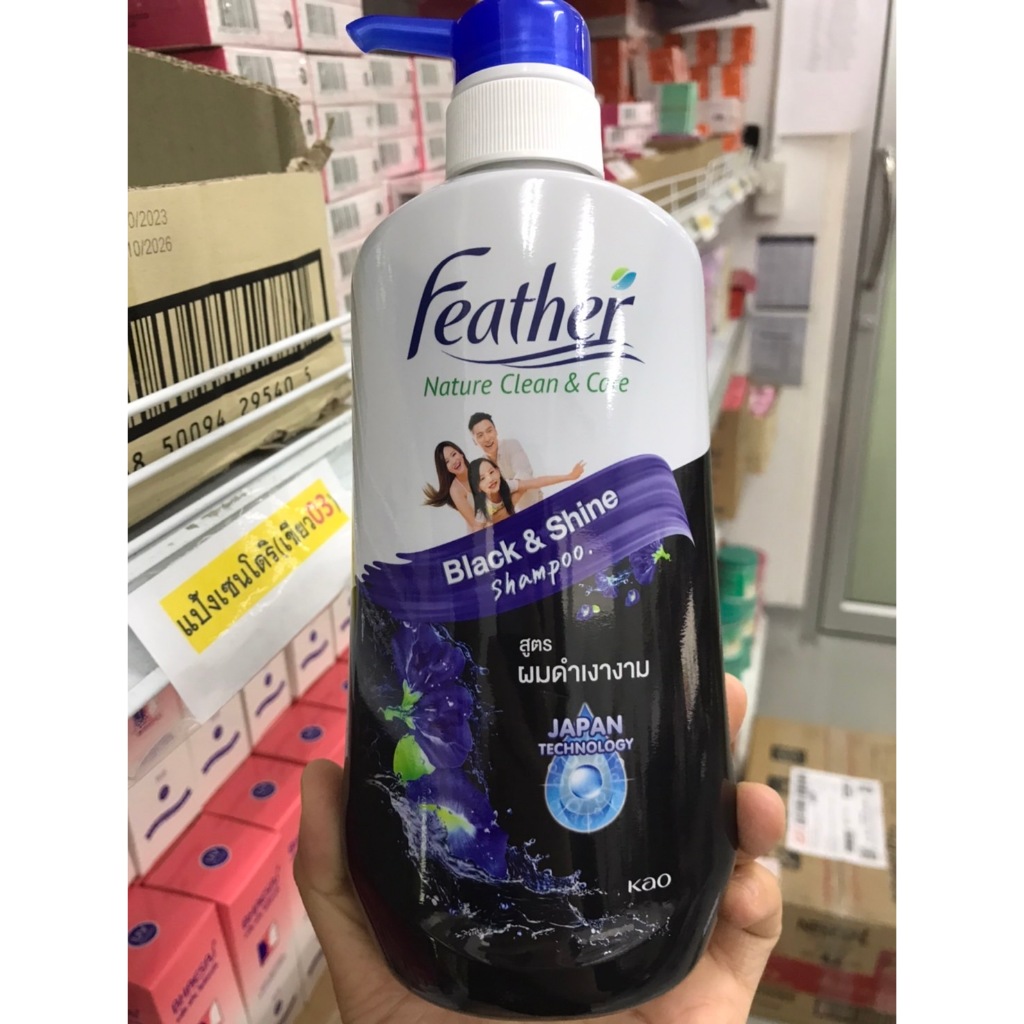 Feather Shampoo 480 ml. แชมพูแฟซ่า 480มล.(แพคเกตใหม่) | Shopee Thailand
