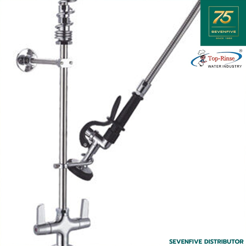 TOP RINSE ก๊อกน้ำแบบติดตั้งขอบอ่าง ก๊อกแนวตั้ง ก๊อกท่ออ่อนแสตนเลส ยาว18 ...