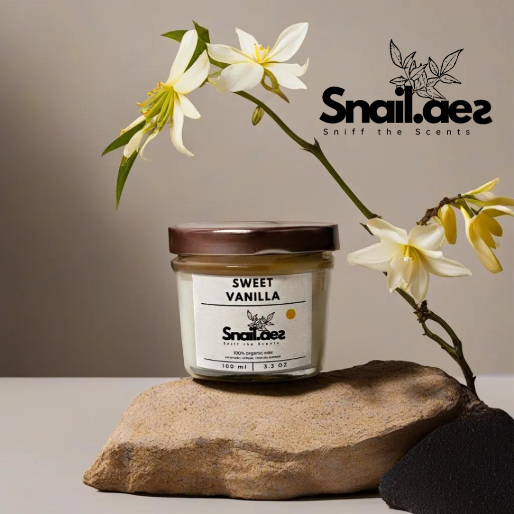 Snail.aes | เทียนหอม ไขถั่วเหลือง กลิ่น Sweet Vanilla | Organic soy wax candle ขนาด 100 ml ...