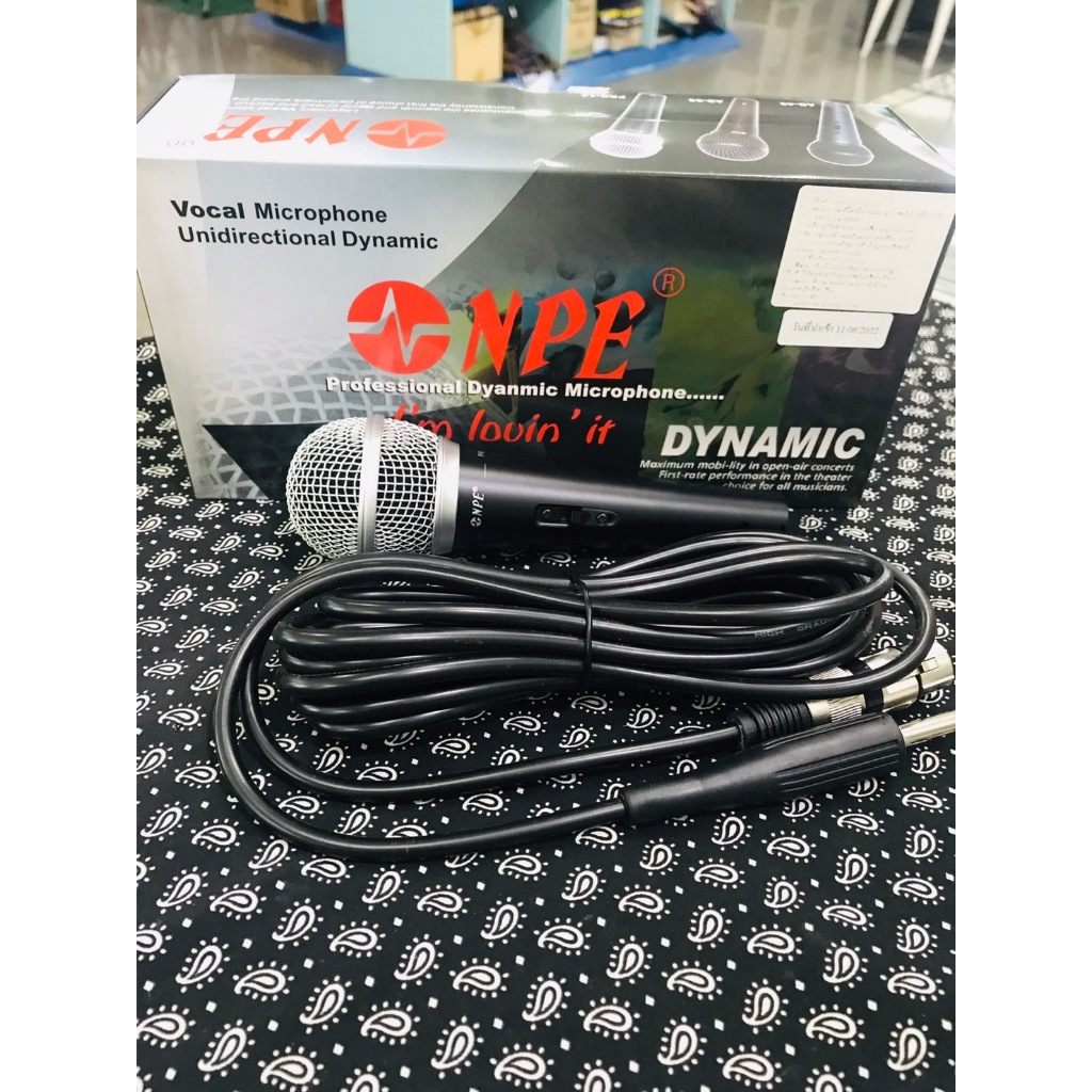 NPE PRO-14 ไมค์สาย ไมค์โครโฟนแบบสาย พร้อมสายยาว 4.5 เมตร | Shopee Thailand