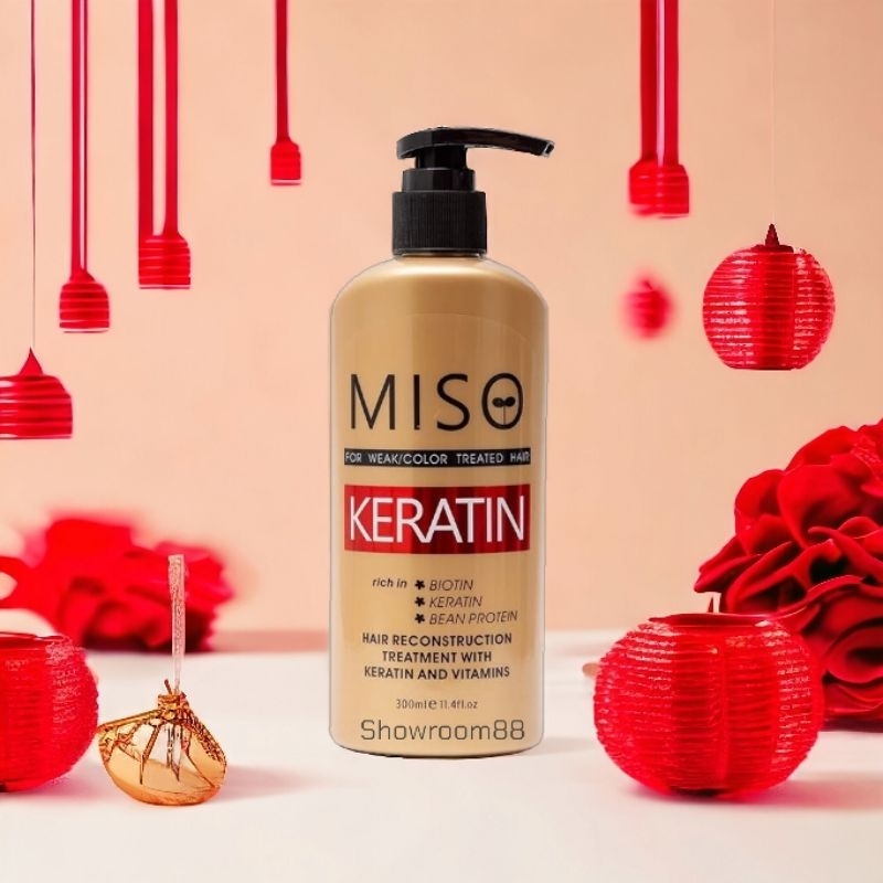 (กดผ่านไลฟ์+VDOได้ลด100) Miso เคราตินสดแท้ MISO ทดแทนการยืด สำหรับผมที่ผ่าน ฟอก ย้อมสีบ่อย ปลาย ...