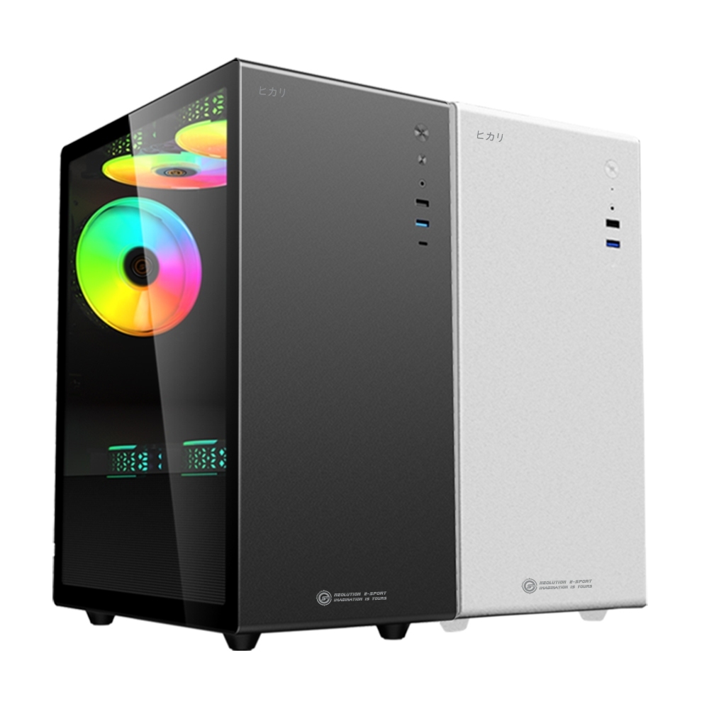 เคสคอมพิวเตอร์ Neolution Hikari Black / White Case เคสกระจก (รองรับ ...