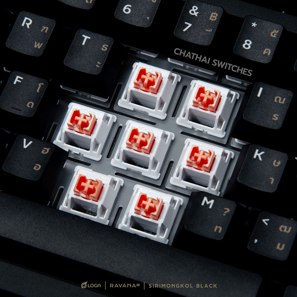 LOGA RAVANA 2 SIRIMONGKOL : BLACK EDITION (TRI-MODE MECHANICAL KEYBOARD ...