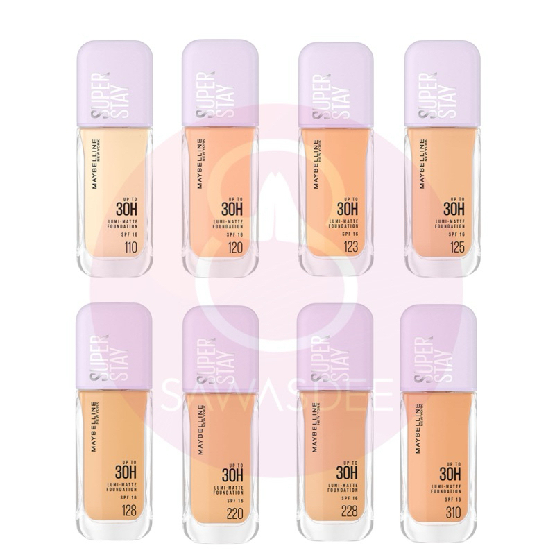 *ไม่มีแปรงแถม* Maybelline New York Superstay Lumi - Matte Foundation ...