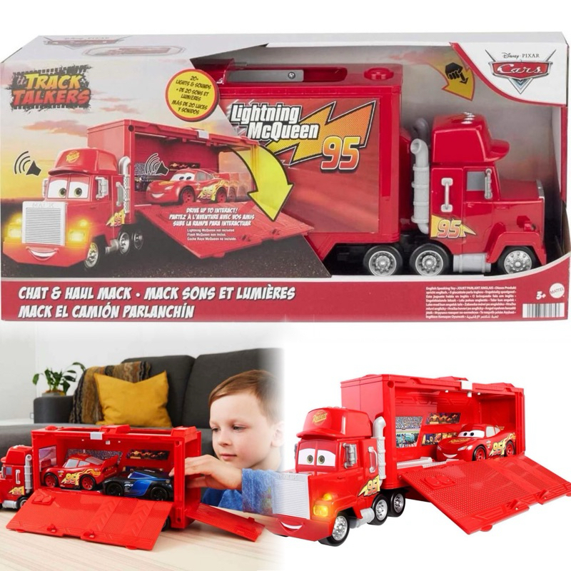 Mattel Disney Pixar Cars Track Talkers Chat & Haul Mack Vehicle, 17 ...