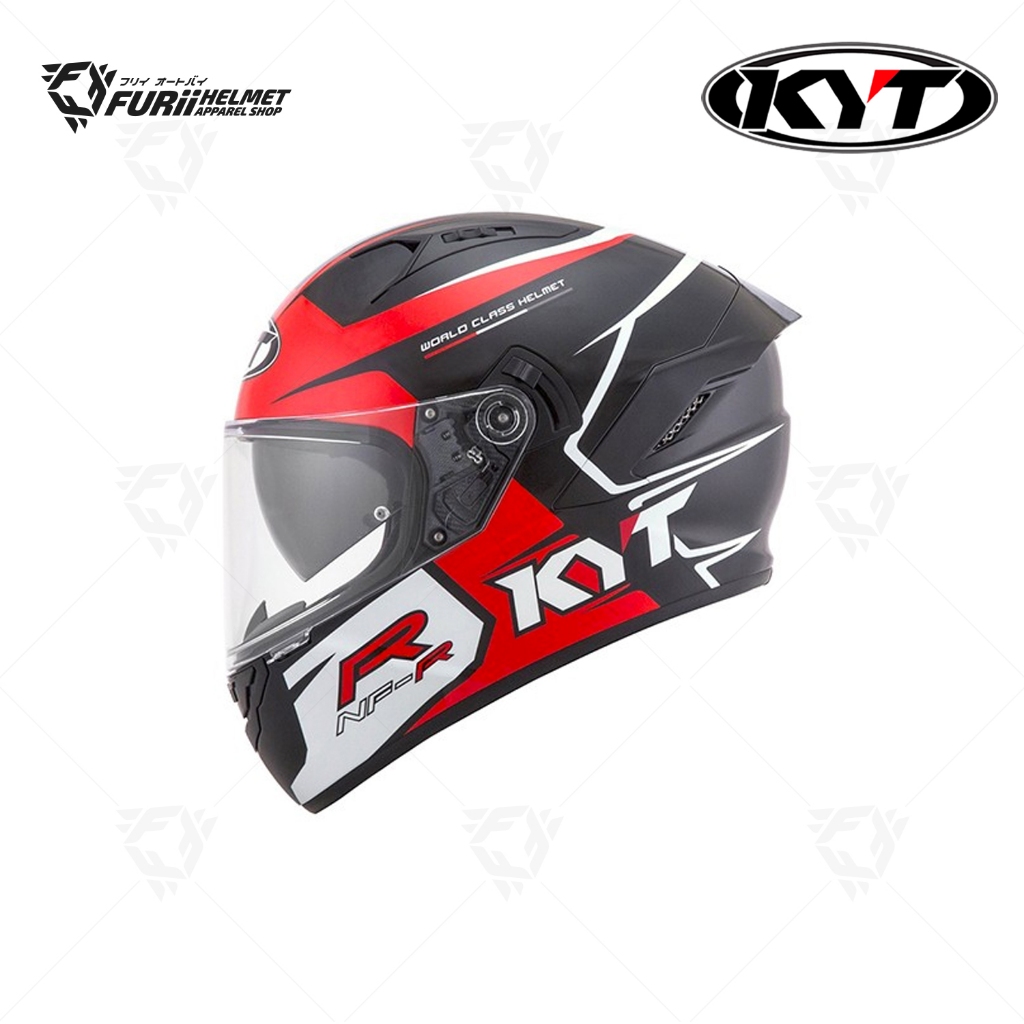 [ Size L ] [ สามารถผ่อนชำระบัตรเครดิต/Spaylater ] หมวกกันน็อค KYT NF-R TRACK RED | Shopee Thailand