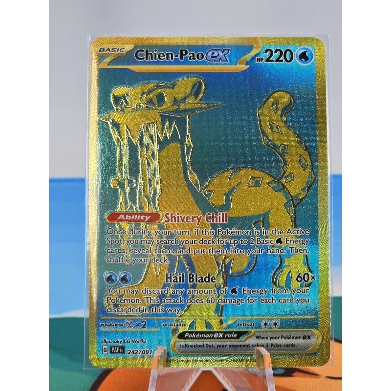 Pokemon Card "Chien-Pao EX Gold 242/091" ENG Paldean Fates | Shopee ...