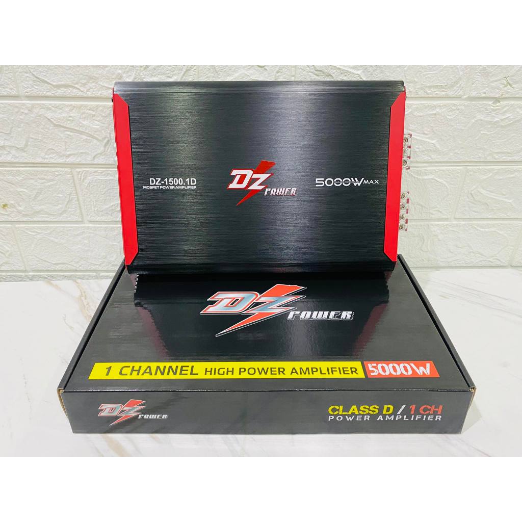 พาวเวอร์แอมป์ DZ-1500.1D ตัวแรง กำลังขับ 5000วัตต์ ขับซับ10-12นิ้ว ได้ ...