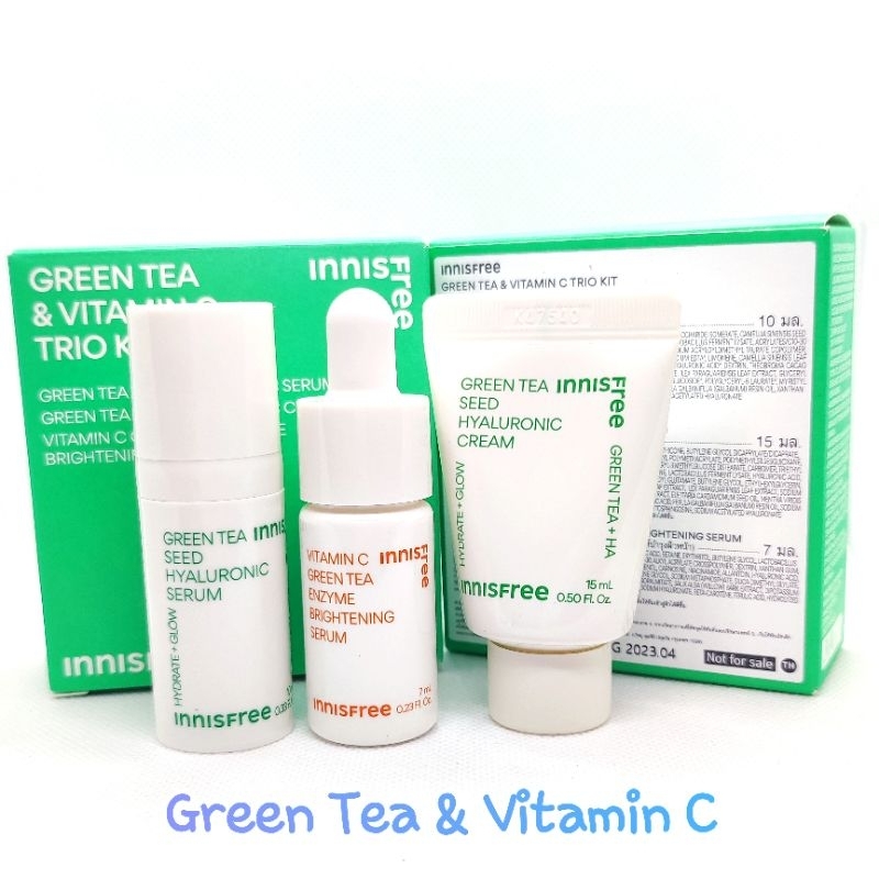 (แท้ 💯 ฉลากไทย-2026) Innisfree Green Tea & Vitamin C TRIO Kit 3 ชิ้น (ชุ่มชื้นกระจ่างใส ...