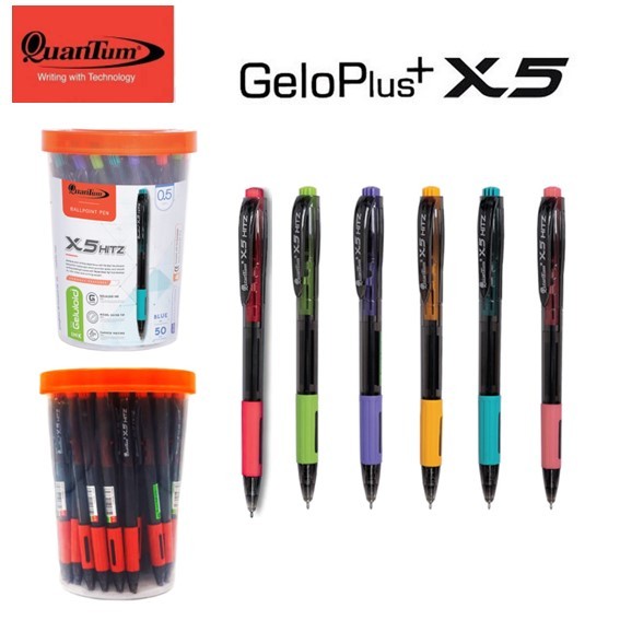 ปากกาลูกลื่น Quantum X5 Hitz ขนาด 0.5 mm.(จำนวน 50 ด้าม) | Shopee Thailand