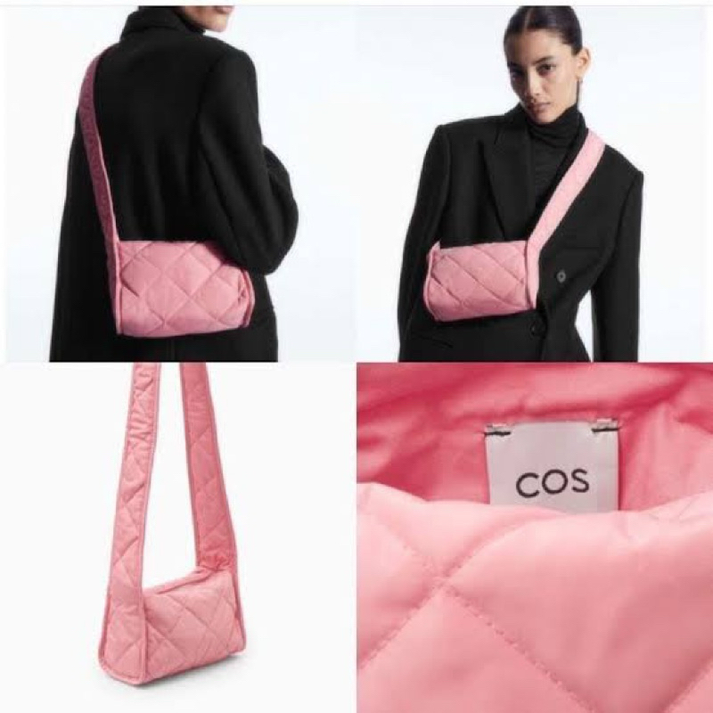 พร้อมส่ง COS MINI DIAMOND-QUILTED CROSSBODY - Pink | Shopee Thailand