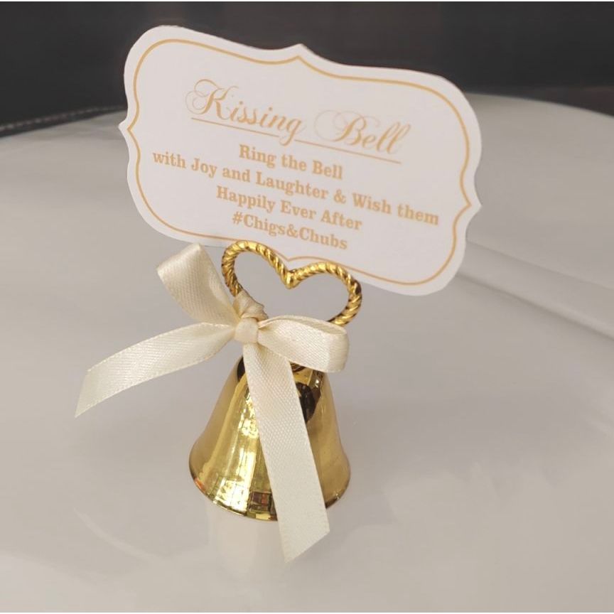 (ส่งจากไทย) Wedding Bell / Kissing Bell กระดิ่งเเจกเเต่งงานขนาด 4 x 7 ...