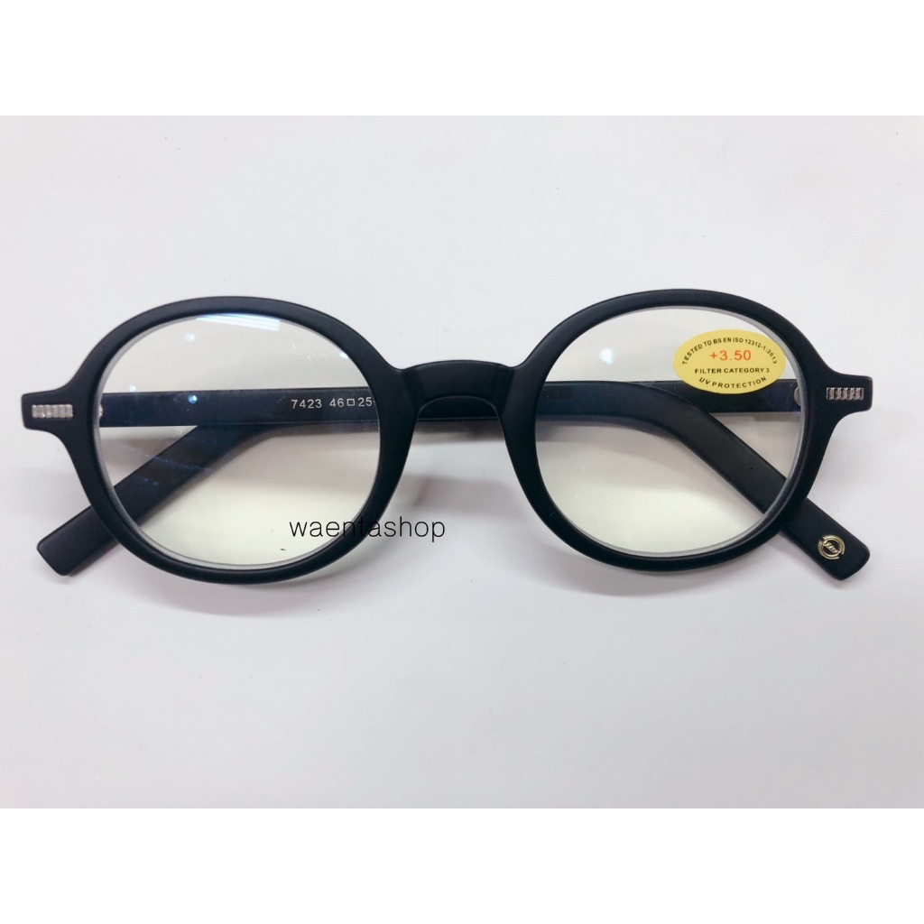 แว่นสายตาสั้น/ยาว กรองแสงสีฟ้า Anti Blueblock ทรงวินเทจ 7423A | Shopee Thailand