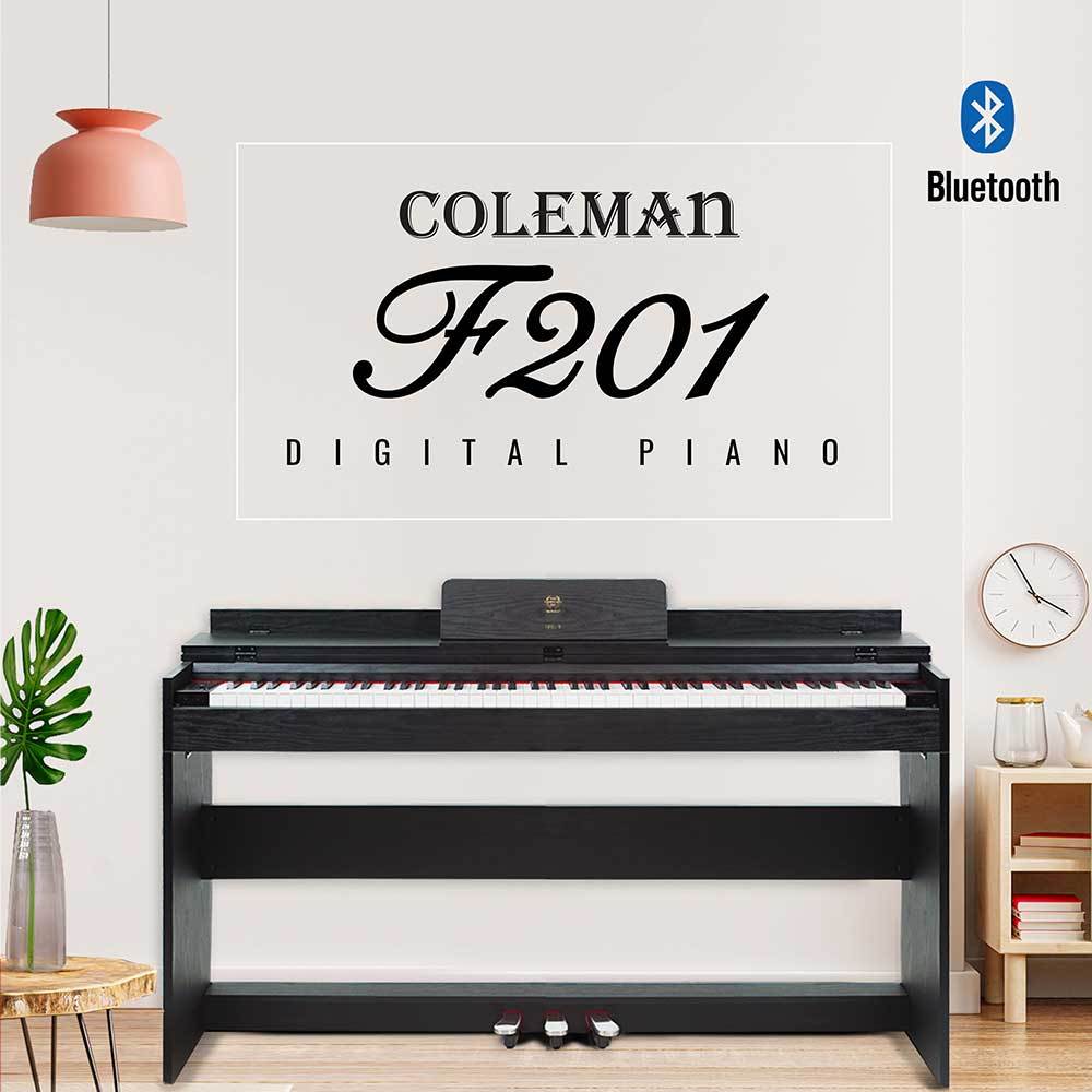 Coleman F201 เปียโนไฟฟ้า Digital Piano จัดส่งด่วน แถมฟรีเก้าอี้ พรม รับประกันศูนย์ Music Arms ...