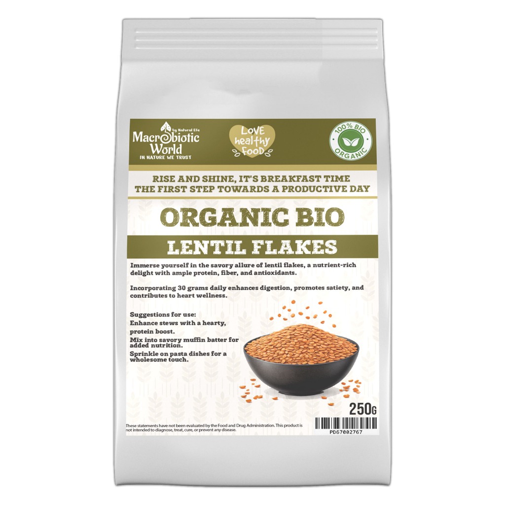 Organic/Bio Lentils Flakes 250g | Shopee Thailand