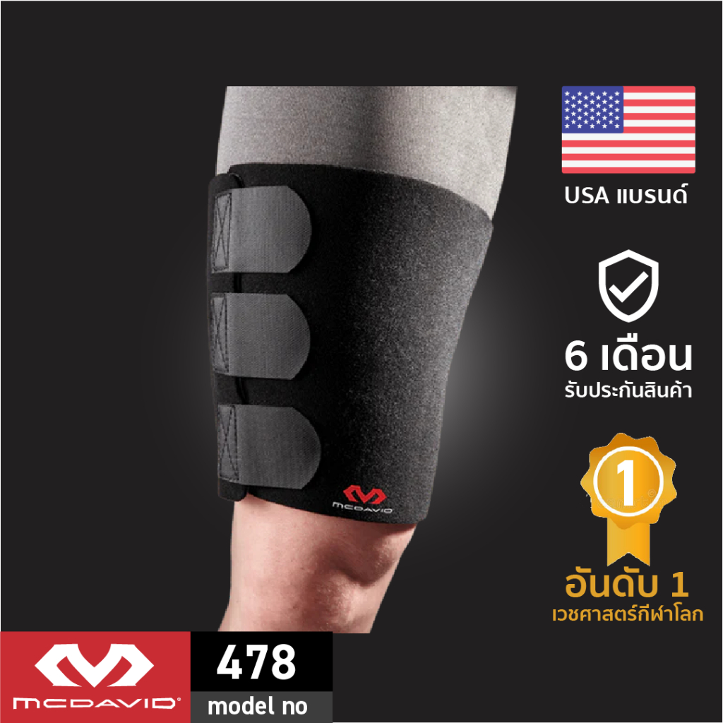 McDavid 478 |Official Shop| ที่รัดต้นขา Groin Support สายรัดต้นขา ปลอกรัดต้นขา ผ้ารัดต้นขา เข็ม ...