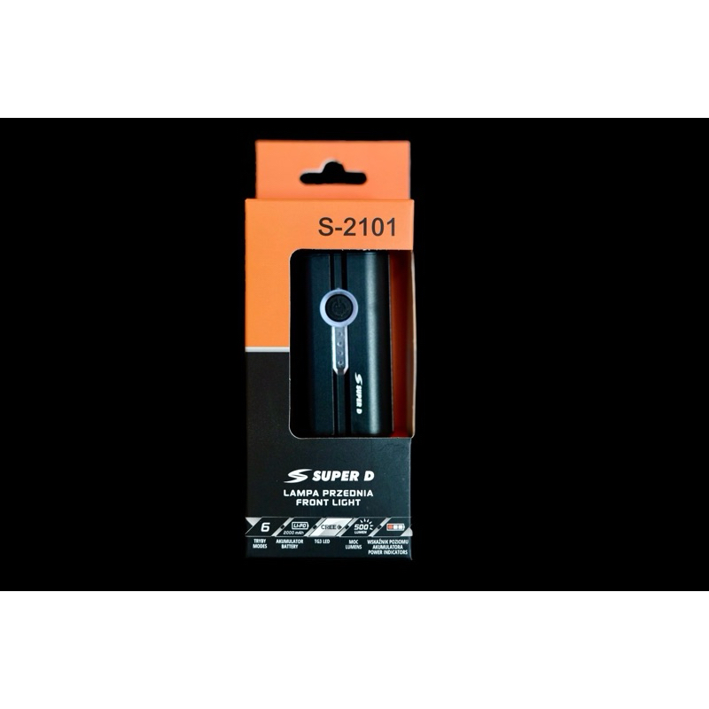 ไฟหน้าจักรยาน SUPER D S-2101 500 Lumen ความสว่าง 500ลูเมน ความจุแบต 2000MAH | Shopee Thailand