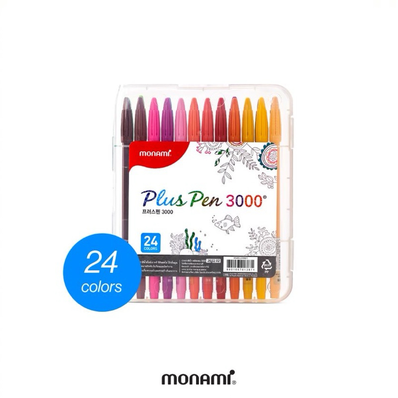 ปากกา Monami Plus Pen 3000 Box set 24 สี | Shopee Thailand