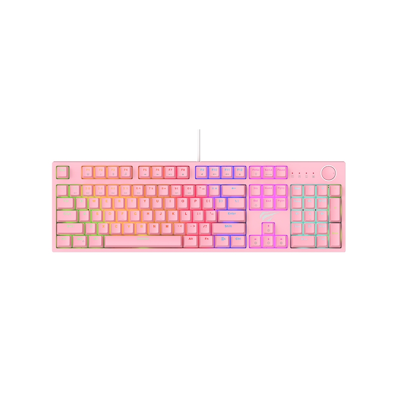 KEYBOARD GAMING MECHANICAL HAVIT GAMENOTE (KB871L) RGB PINK BLUE SWITCH ...
