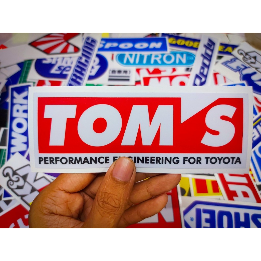 สติ๊กเกอร์ติดรถ TOM S เคลือบกันรอย กันน้ำ เกรด 2 ปี ขนาด 15x5.5 ...