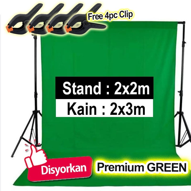 2X2m Backdrop Stand Kit White Green Screen Background Photo Shooting ...