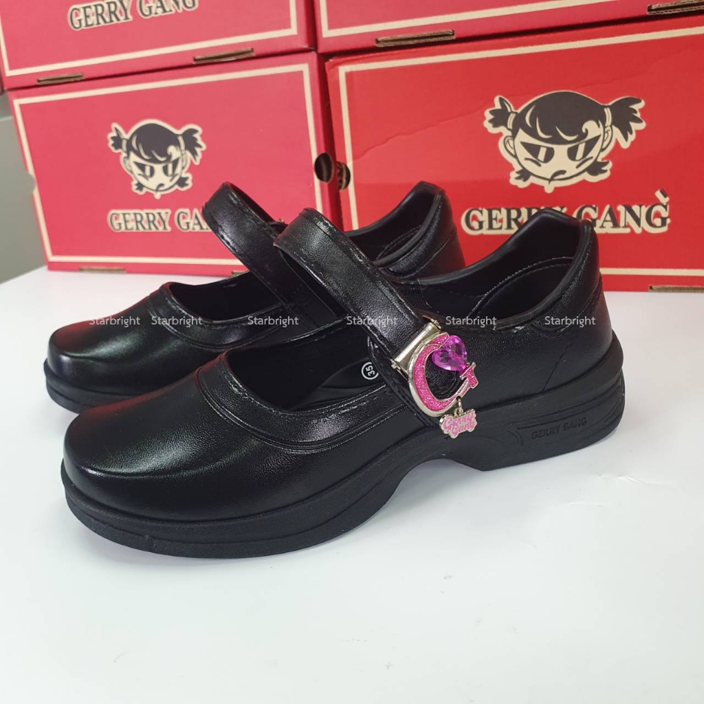 Gerry Gang รองเท้านักเรียนหนังดำ รุ่นใหม่ล่าสุด พร้อมส่ง | Shopee Thailand