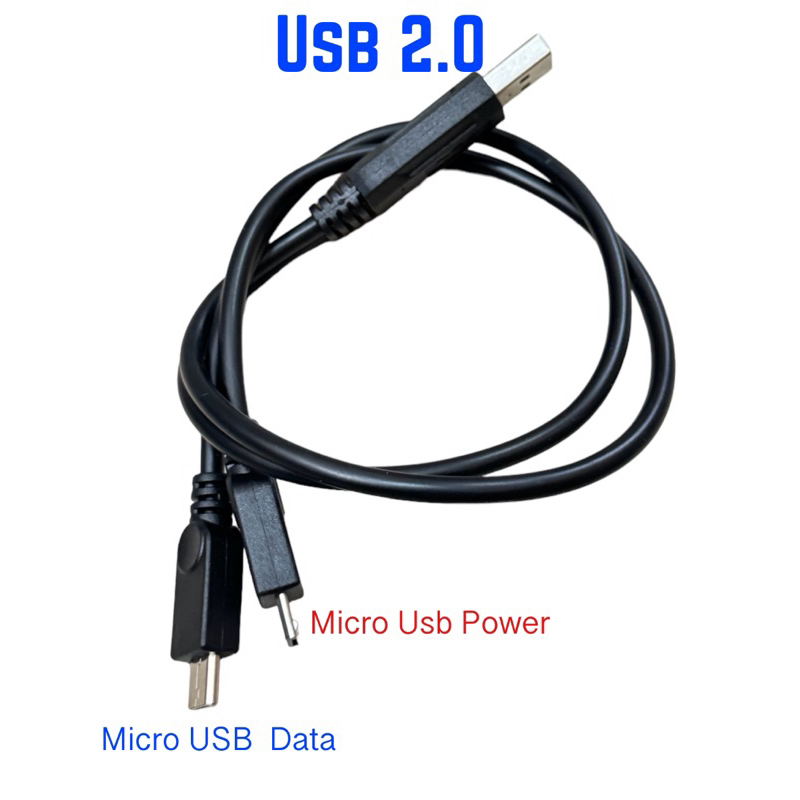 2 in 1 USB ชาย 2x Micro Y Splitter สายชาร์จข้อมูล USB2.0 สำหรับ Android ...