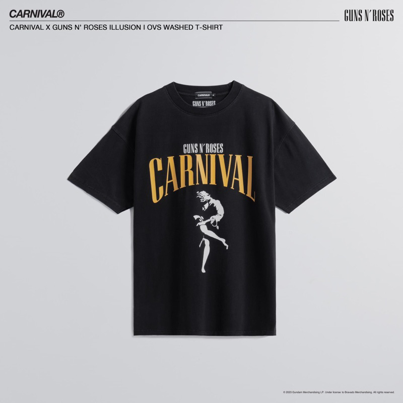 (พร้อมส่ง) ของแท้ 100% CARNIVAL® x Guns N' Roses Collection OVS T-shirt | Shopee Thailand