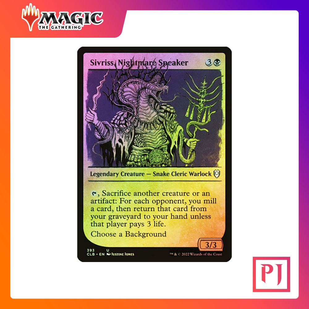 [MTG] Sivriss, Nightmare Speaker (Showcase) [CLB] [BLACK] [UNCOM] [FOIL] [ENG] (การ์ดเมจิค ...