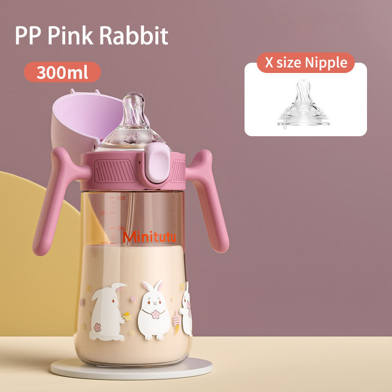 Minitutu ขวดคอกว้างวัสดุ PPSU 3-in-1 พร้อมลูกบอลแรงโน้มถ่วง 360° และด้ามจับปลอดสาร BPA | Shopee ...