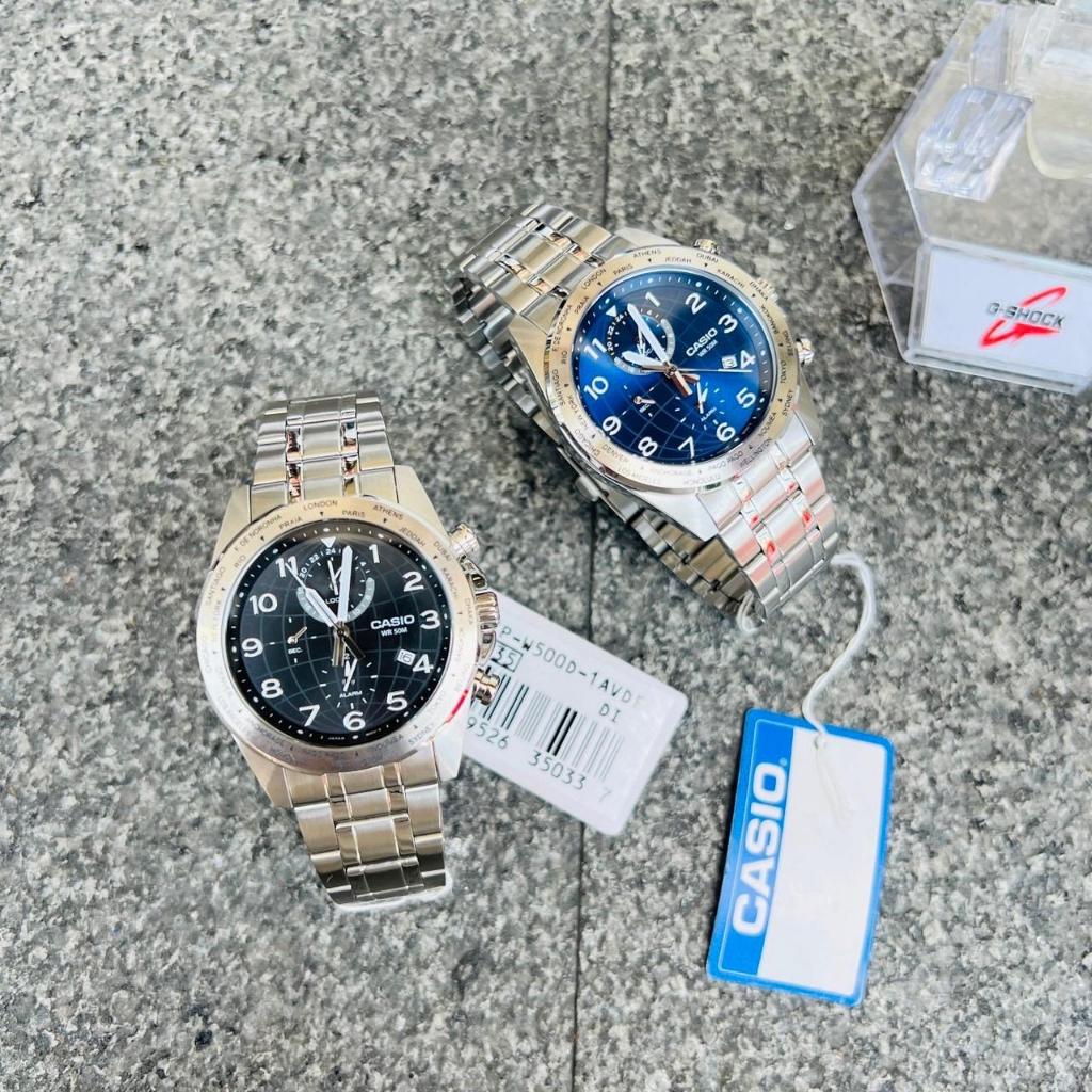 นาฬิกา Casio Standard World Time รุ่น MTP-W500 สายหนังแท้ สินค้าของแท้ ...