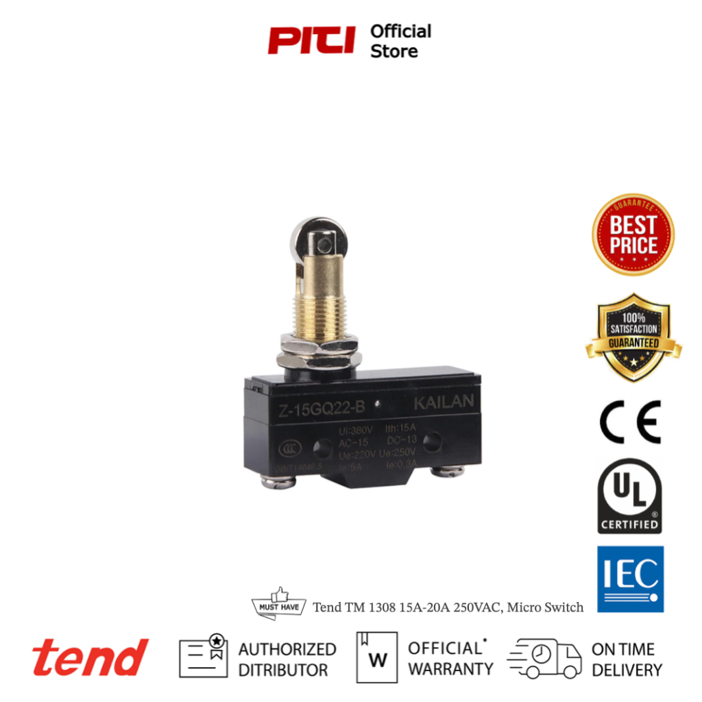 Tend TM 1308 15A-20A 250VAC, Micro Switch | Shopee Thailand