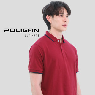 POLIGAN ULTIMATE เสื้อโปโล EX01 เสื้อโปโลชาย รุ่นมีขลิบ โพลิแกนอัลติเมท ...