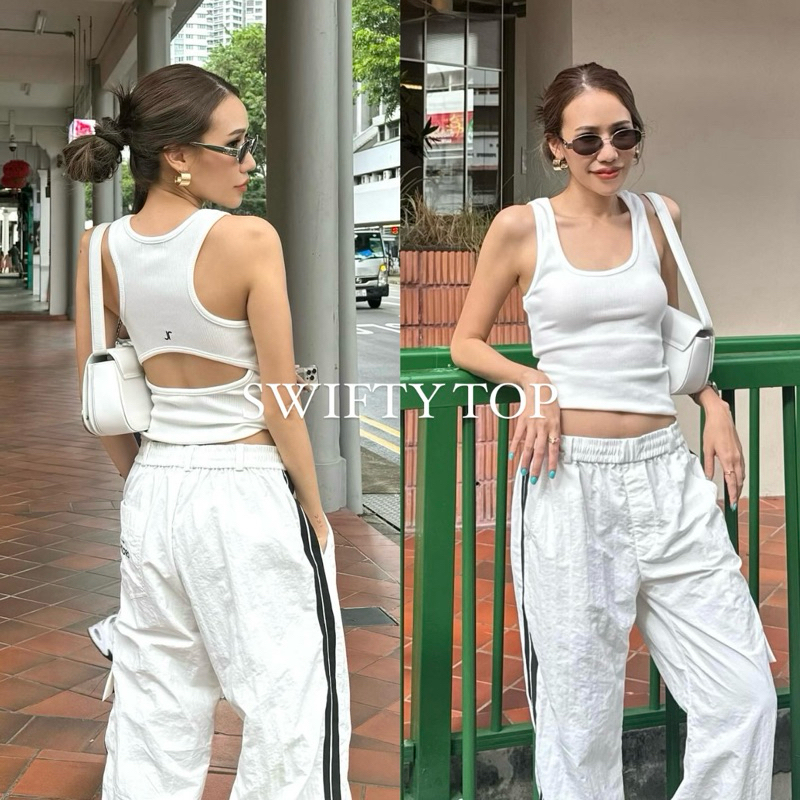 JARIN | SWIFTIE TOP (เสื้อกล้ามเว้าหลังปักlogo) | Shopee Thailand