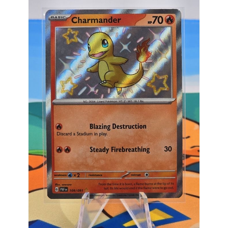 Pokemon Card "Charmander Shiny 109/091" ENG Paldean Fates | Shopee Thailand